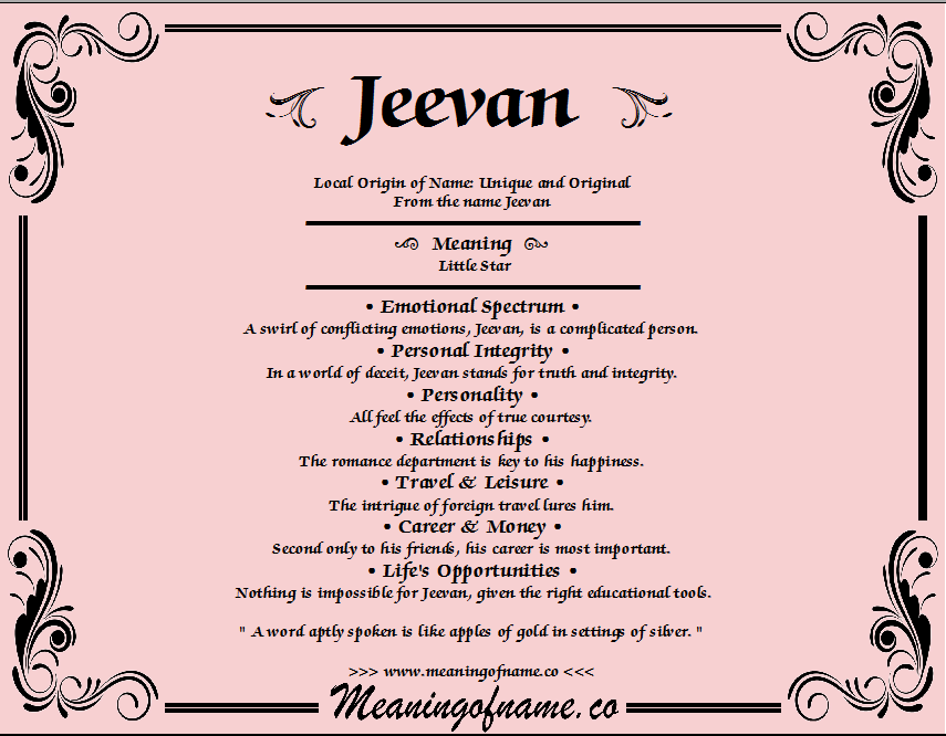Jeevan - Meaning of Name