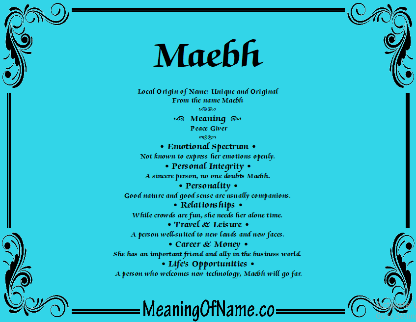 Maebh - Meaning of Name